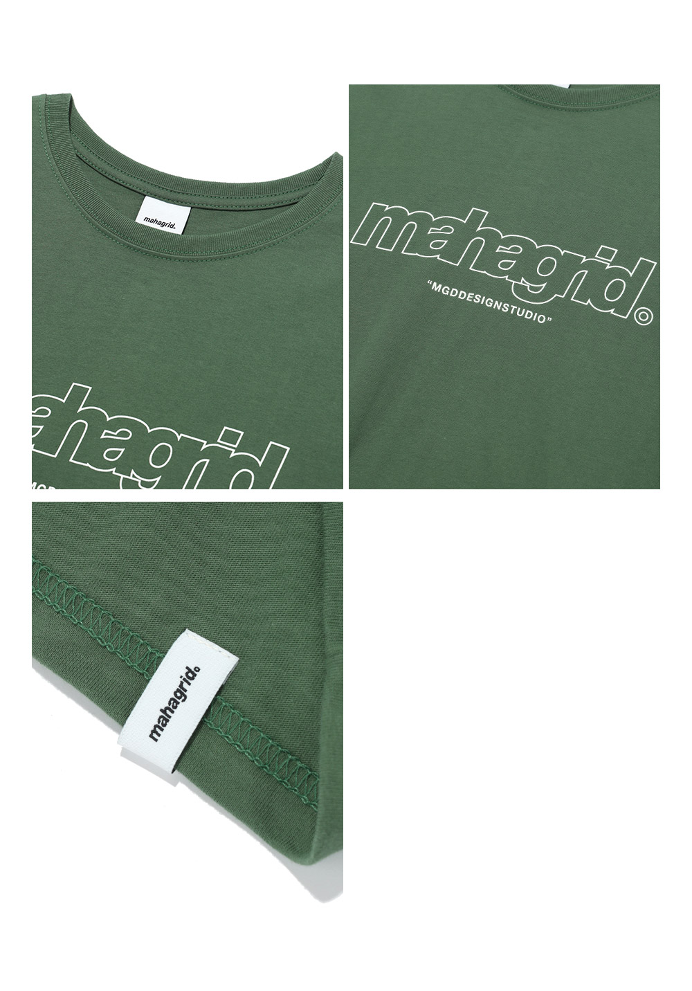 마하그리드(MAHAGRID) THIRD LOGO LS TEE GREEN(MG2BFMT551A) - 사이즈 & 후기 | 무신사